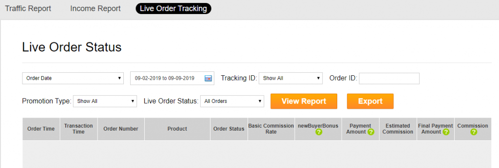 Begini Tampilan Dashboard Affiliate AliExpress Beserta Fungsinya